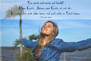 Postkarte Sei stark und mutig - 4youmedia